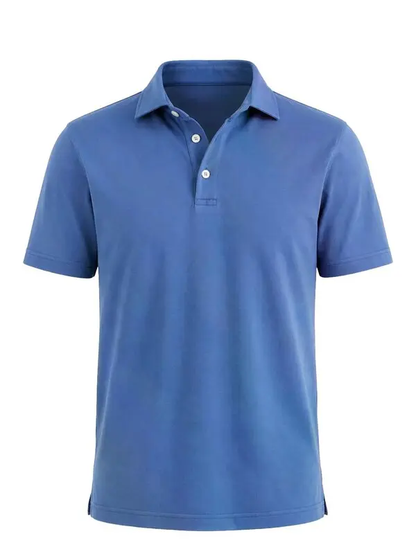 Fedeli Jersey Polo Shirt - Blue