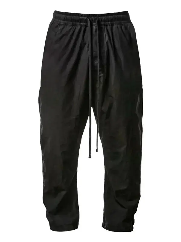 THOM KROM Tapered Leg Trousers With Drawstring Waist - Black