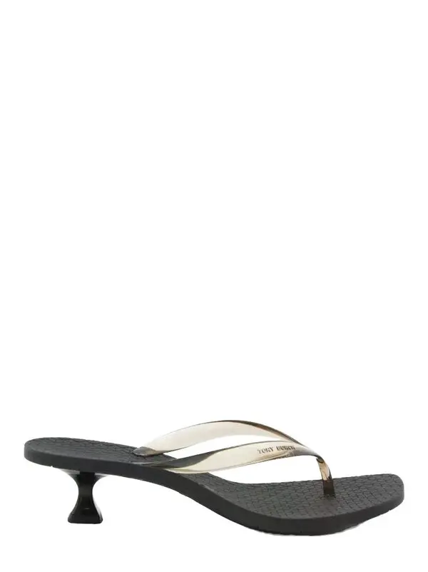 Tory Burch Kitten-heel Thong Sandals - Black
