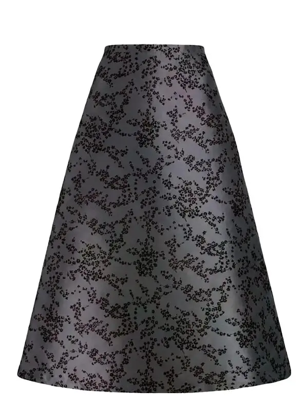 Alberta Ferretti A-line Midi Skirt - Grey