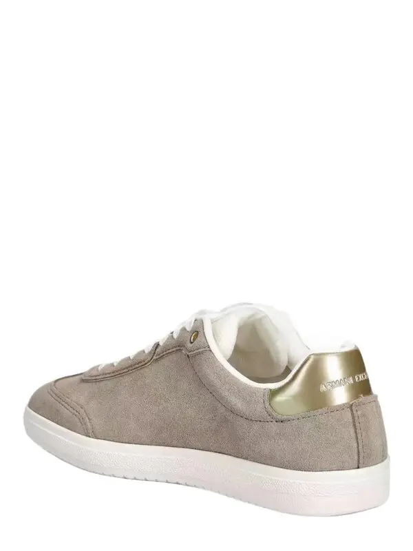 Armani Exchange Perforated Logo Sneakers - Neutrals