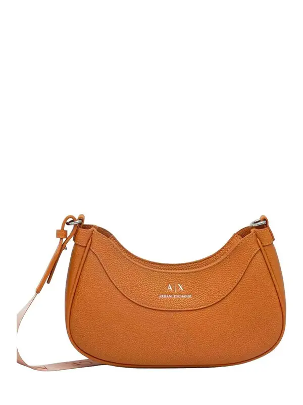 Armani Exchange Pebbled Logo Cross Body Bag - Orange
