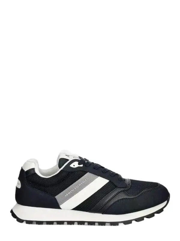 Armani Exchange Panelled Logo Sneakers - Blue
