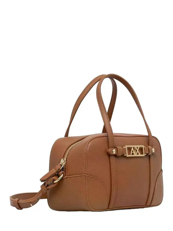 Armani Exchange Logo Plaque Tote Bag - Brown
