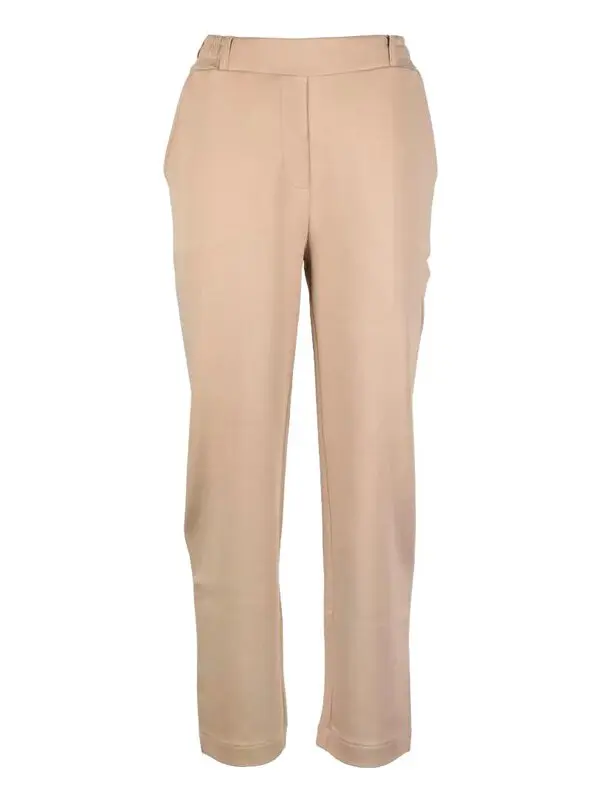 OWN Straight-leg Trousers With Elasticated Waistband - Neutrals