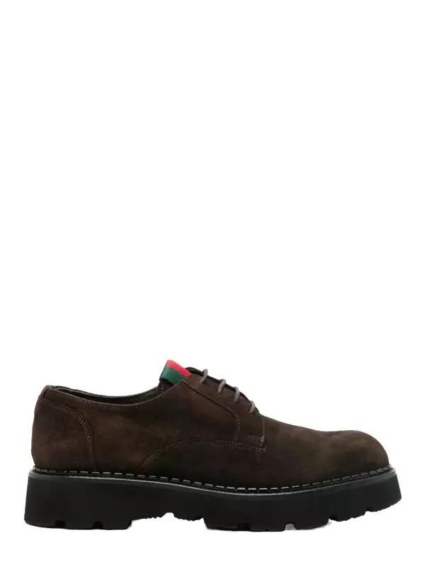 JOHN HARRISON Suede Derby Shoes - Brown