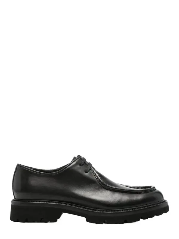 JOHN HARRISON Leather Derby Shoes - Black