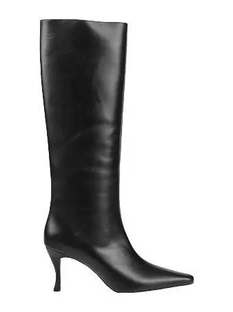 By Far Calfskin Pointed Toe Boots - Black