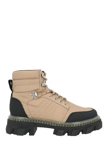 GANNI Textile Fiber Ankle Boots - Beige