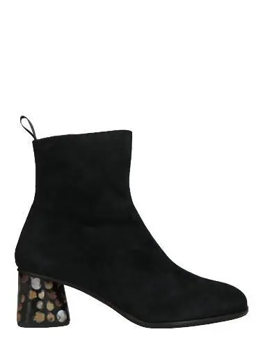 Malìparmi Suede Leather Ankle Boots With Block Heel - Black