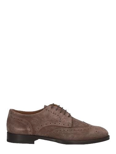TESTONI Midnight Calfskin Lace-up Derby Shoes - Grey