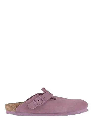 BIRKENSTOCK Mauve Suede Clogs - Purple