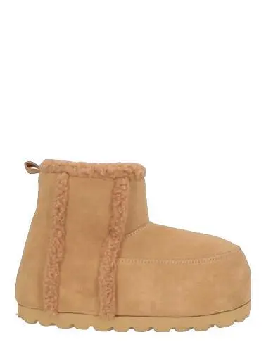 Inuikii Camel Leather Padded Ankle Boots - Beige