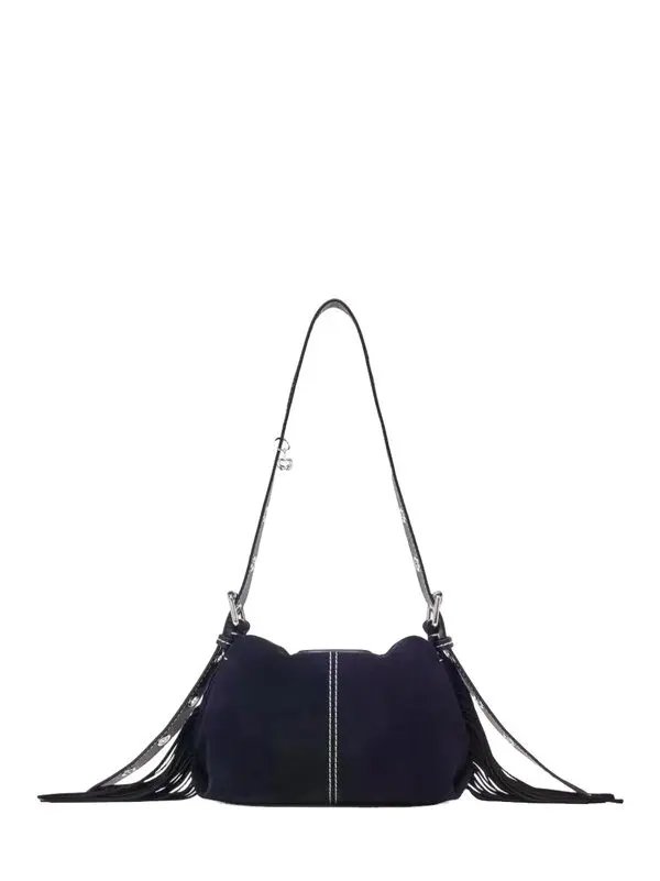 Maje Mini Miss M Fringe Detail Tote Bag - Blue