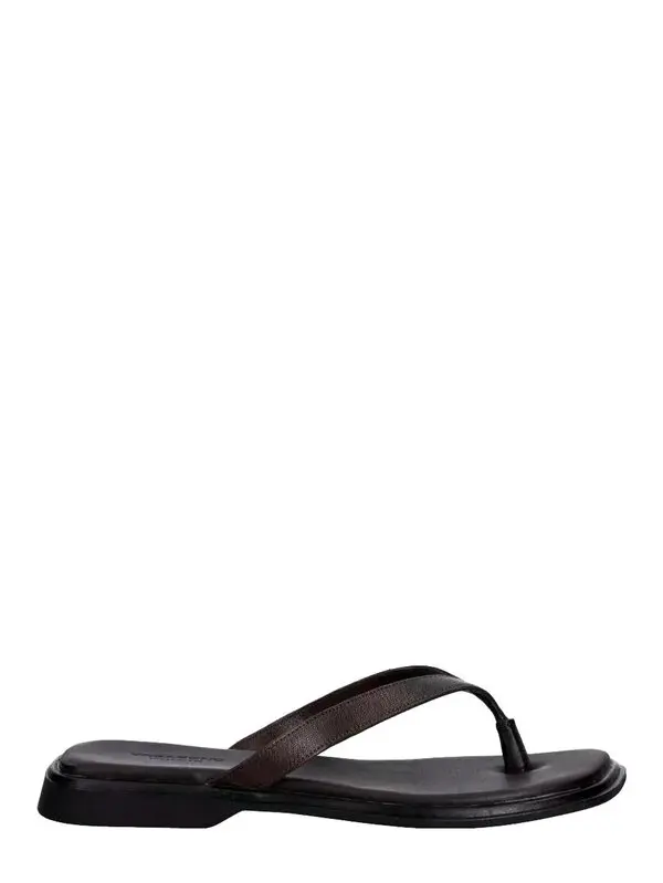 VAGABOND SHOEMAKERS Izzy Square-toe Flat Sandals - Brown