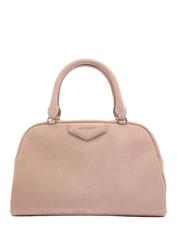 Givenchy Antigona East-west Medium Suede Top Handle Bag - Beige