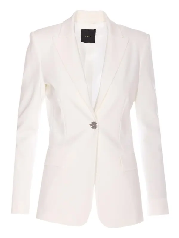 Pinko Single-breasted Blazer - White