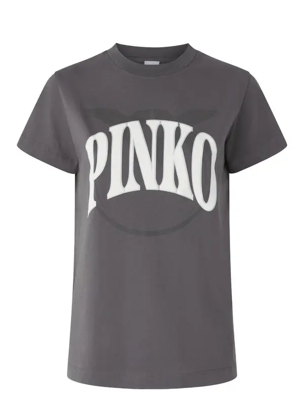 Pinko Logo And Birds T-shirt - Black