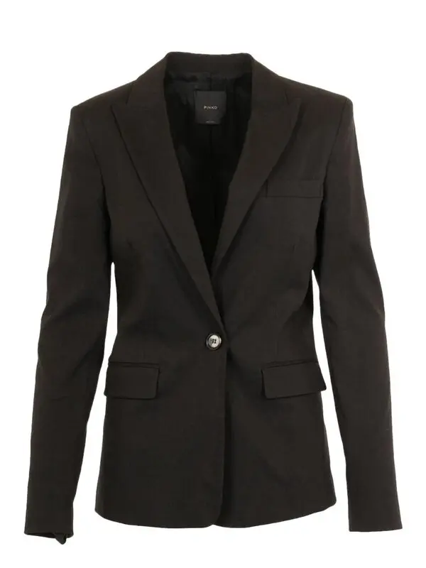 Pinko Single-breasted Tailored Blazer - Black