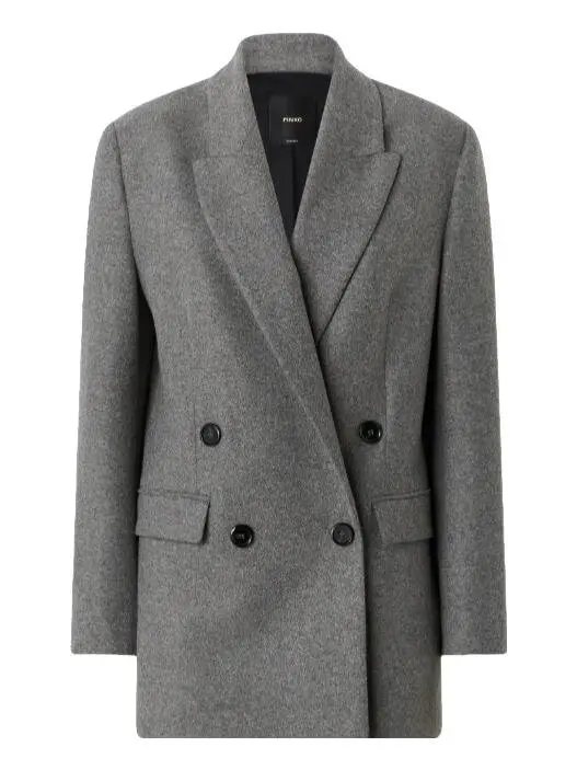 Pinko Double-breasted Tailored Blazer - Black