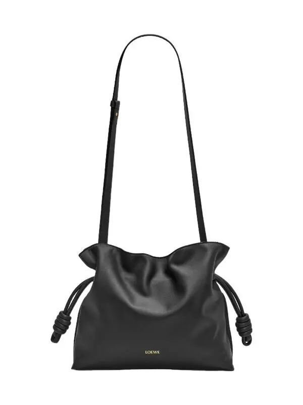 Loewe Flamenco Drawstring Clutch Bag - Black