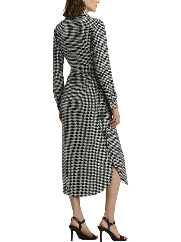Ralph Lauren Houndstooth Shirt Dress - Black