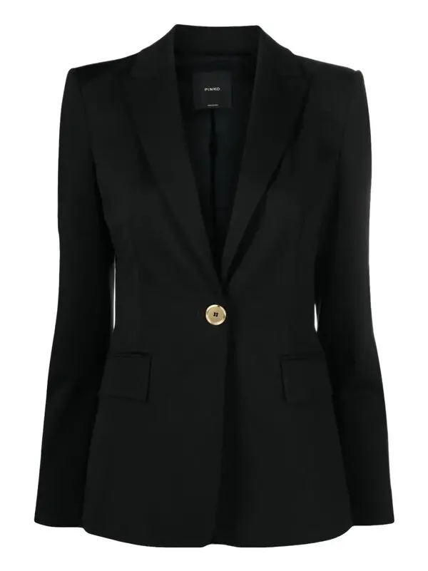 Pinko Signum Single-breasted Blazer - Black