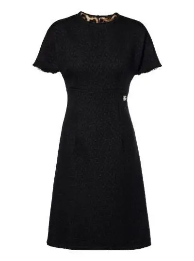 Dolce & Gabbana Wool-blend Tweed Minidress - Black