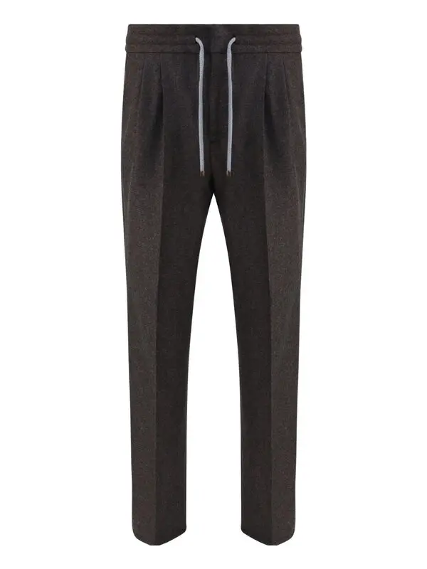 Brunello Cucinelli Drawstring Elastic Waist Pants - Black