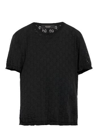 Gucci Allover Gg Knit T-shirt - Black