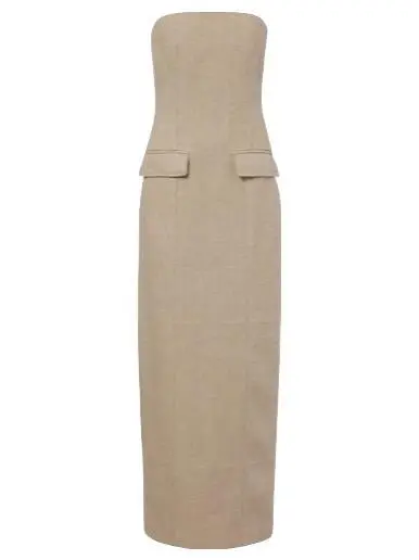 TOTEME Linen Maxi Dress - Nude