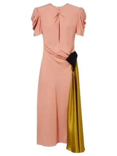 Valentino Garavani Draped Midi Dress With Bow Detail - Pink