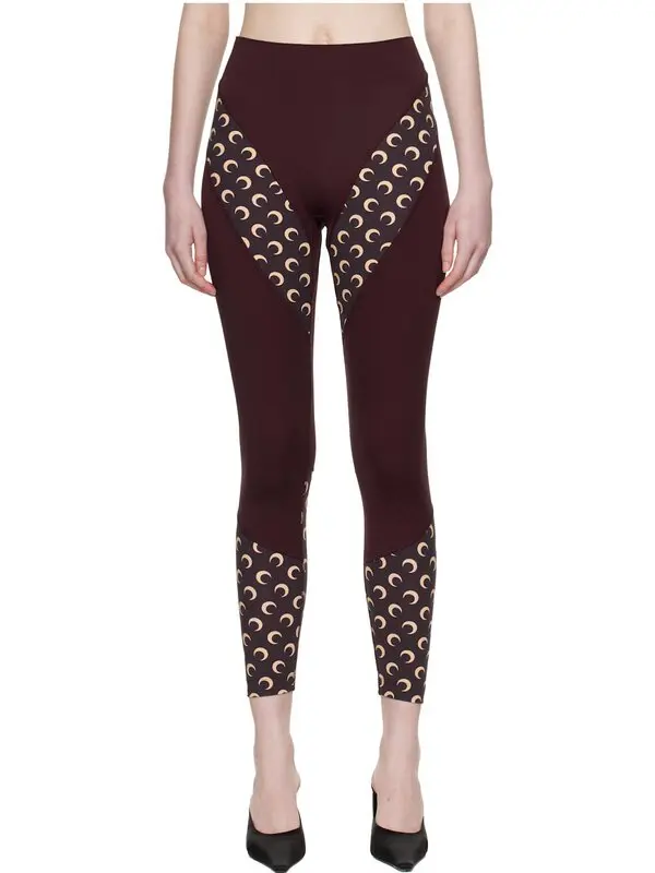 MARINE SERRE Moon Pattern Leggings - Black