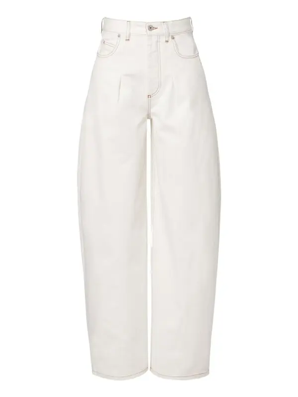 Jacquemus Ovalo De-nîmes Barrel-leg Jeans - White