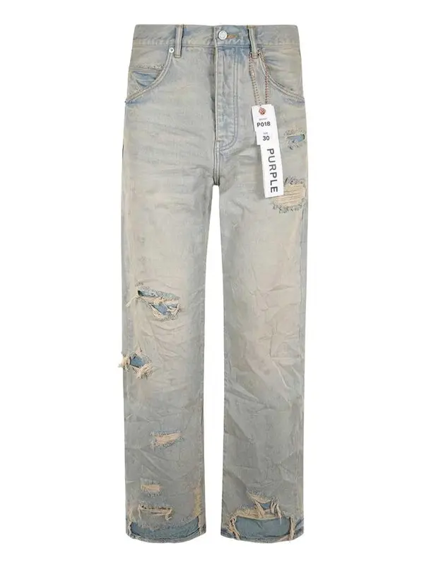 PURPLE BRAND Distressed Denim Jeans - Light Indigo
