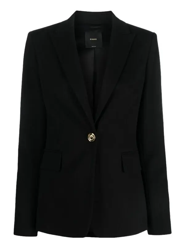 Pinko Single-breasted Tailored Blazer - Black