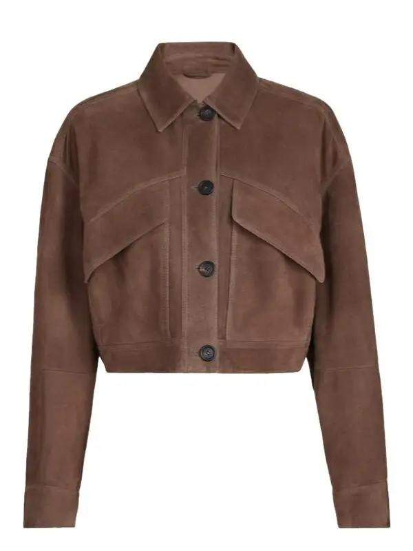 Brunello Cucinelli Couture Cropped Jacket - Brown