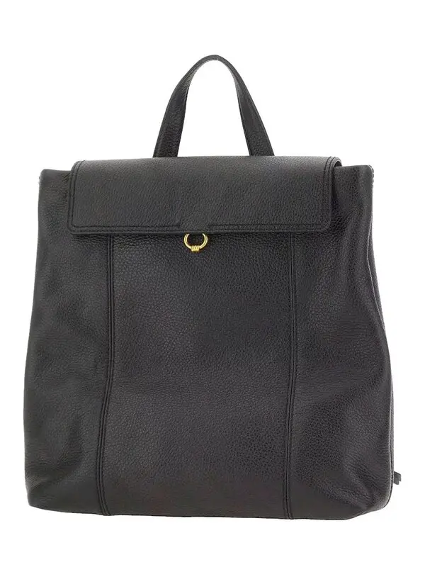 GIANNI CHIARINI Vicky Hammered Leather Backpack - Black
