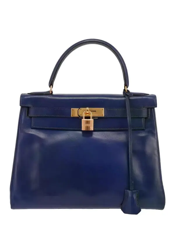 Hermès 1987 28 Kelly Handbag - Blue