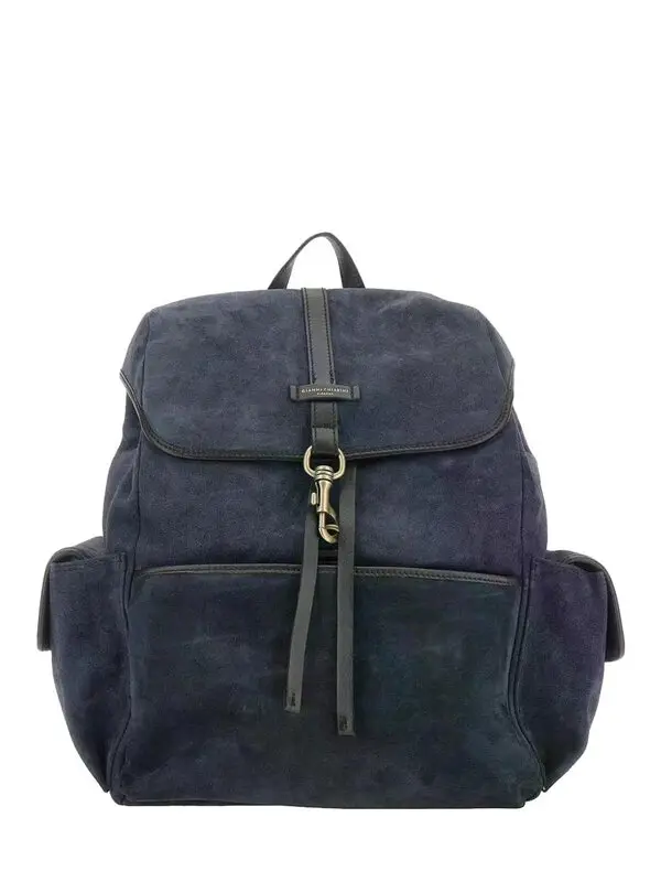 GIANNI CHIARINI Suede Backpack - Blue