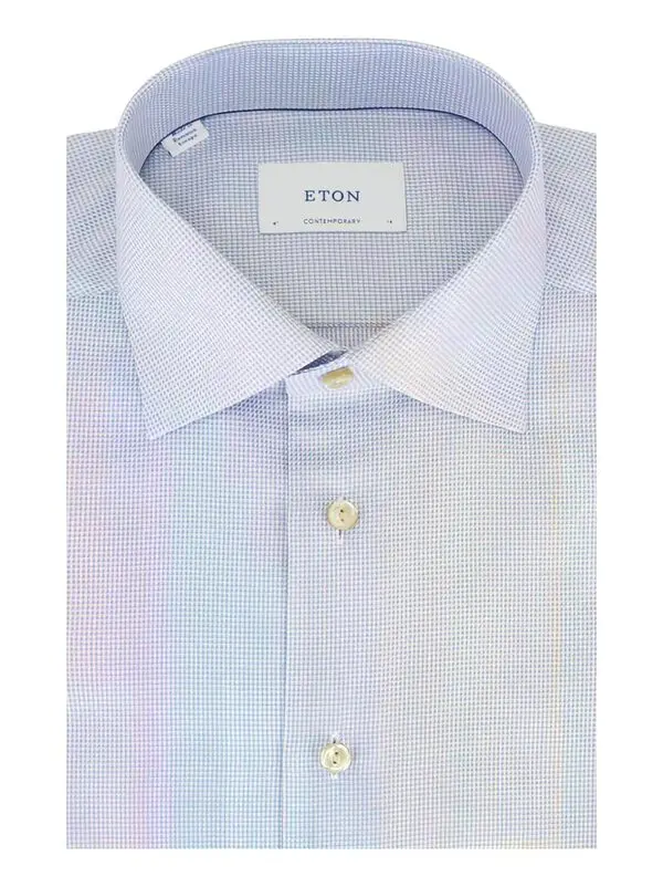 Eton Twill Contemporary Shirt - Blue