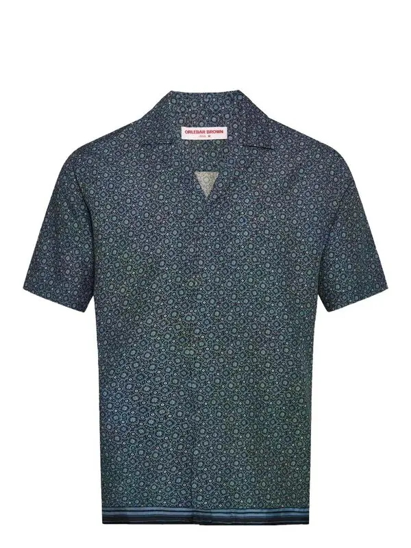 Orlebar Brown Geometric-print Shirt - Blue