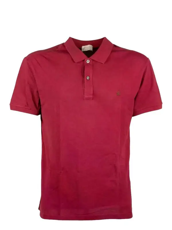 BROOKSFIELD Logo-embroidered Piqué Polo Shirt - Red