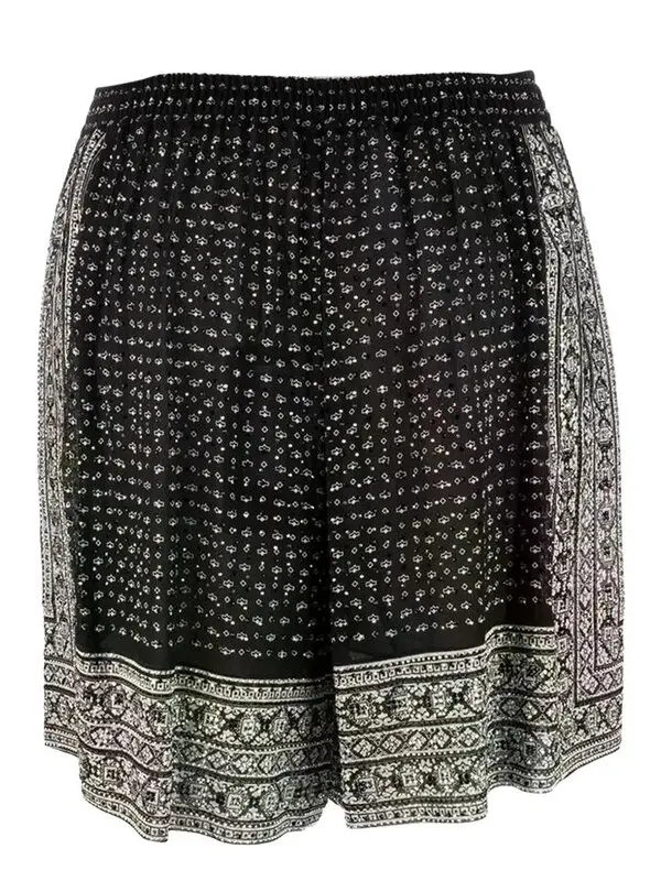 Ermanno Scervino Bandana-print Crystal-embellished Shorts - Black