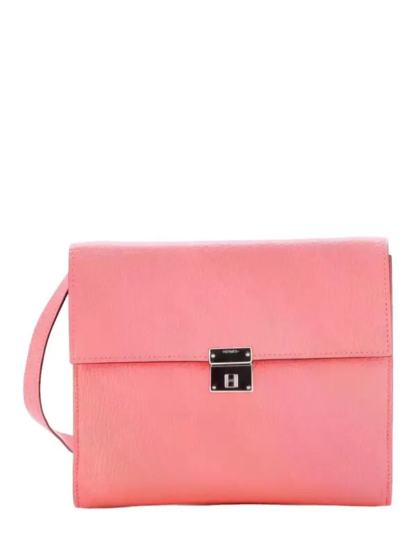 Hermès Clic Wallet On Strap Chevre Mysore Shoulder Bag - Pink