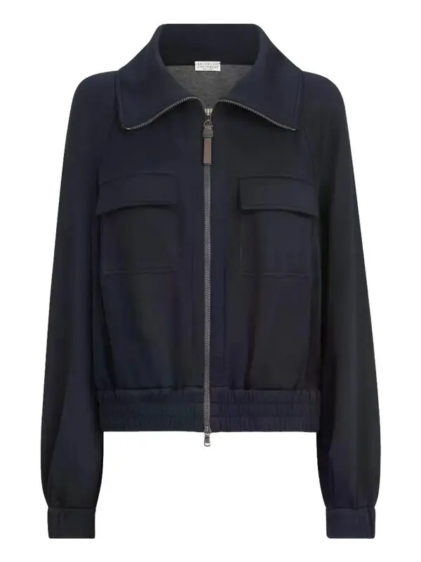 Brunello Cucinelli Cotton And Silk Blend Cardigan - Blue
