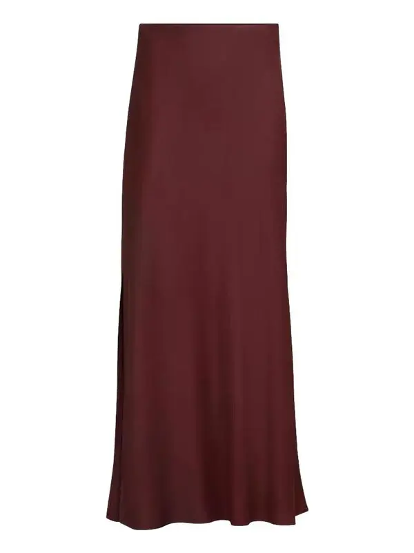 Brunello Cucinelli Fluid Bias-cut Satin Cady Skirt - Red