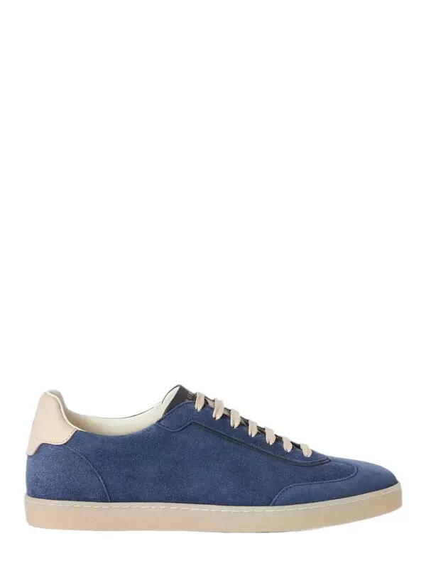 Brunello Cucinelli Suede Lace-up Sneakers - Blue