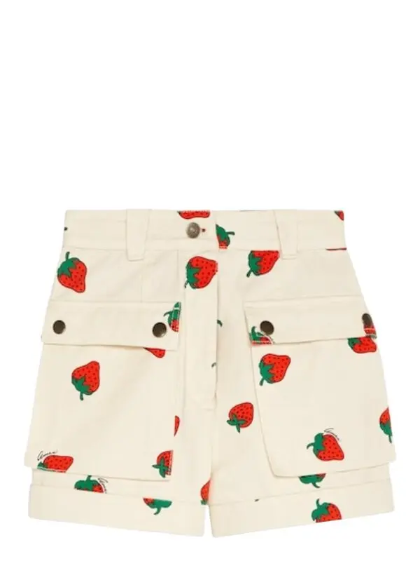 Gucci Strawberry Printed Shorts - No