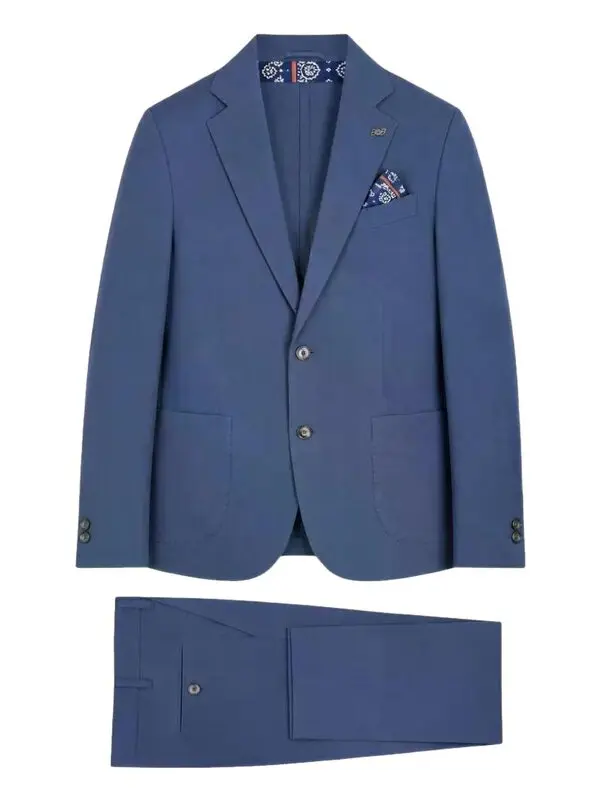 BOB Single-breasted Notched-lapels Suit - Blue